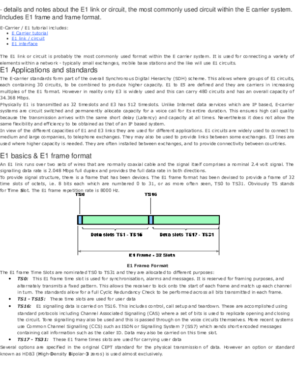 (PDF) E1 link circuit