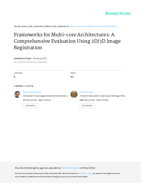 (PDF) Frameworks for Multi-core Architectures: A Comprehensive ...