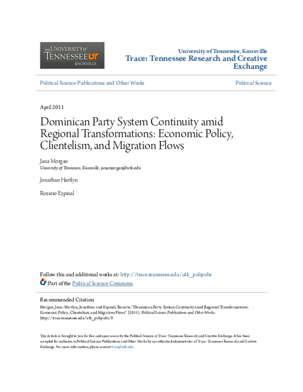 (PDF) Dominican Party System Continuity amid Regional Transformations ...