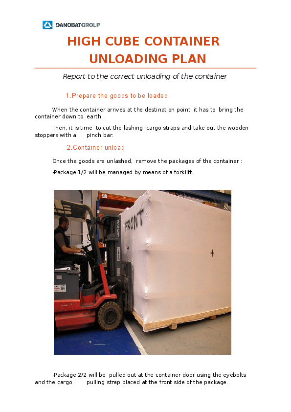 Container Unloading Report