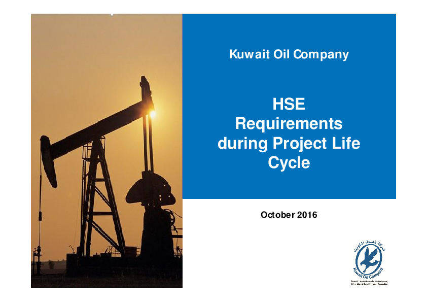 (PDF) HSE Requirements during Project Life Cycle