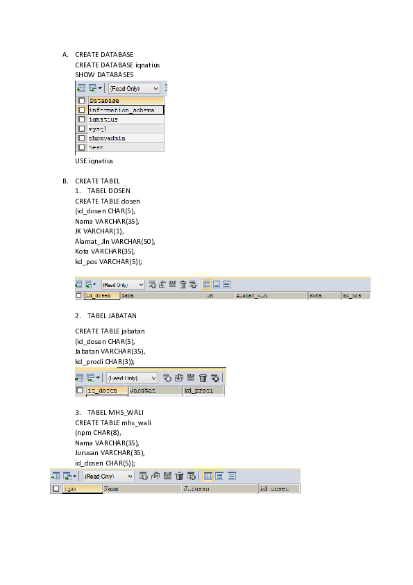 (PDF) Membuat database dengan SQLyog