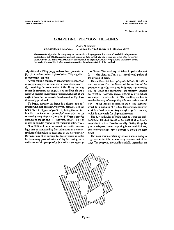 (PDF) Computing polygon fill-lines
