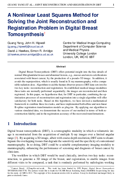 Pdf A Nonlinear Least Squares Method For Solving The Joint