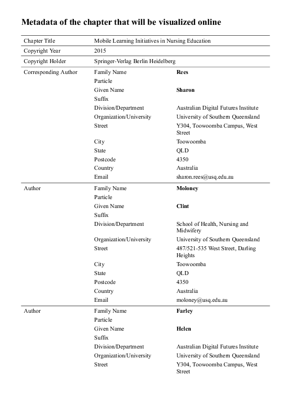 (PDF) Mobile Learning Initiatives in Nursing Education