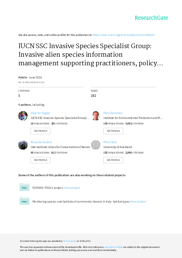 (PDF) IUCN SSC Invasive Species Specialist Group: invasive alien ...