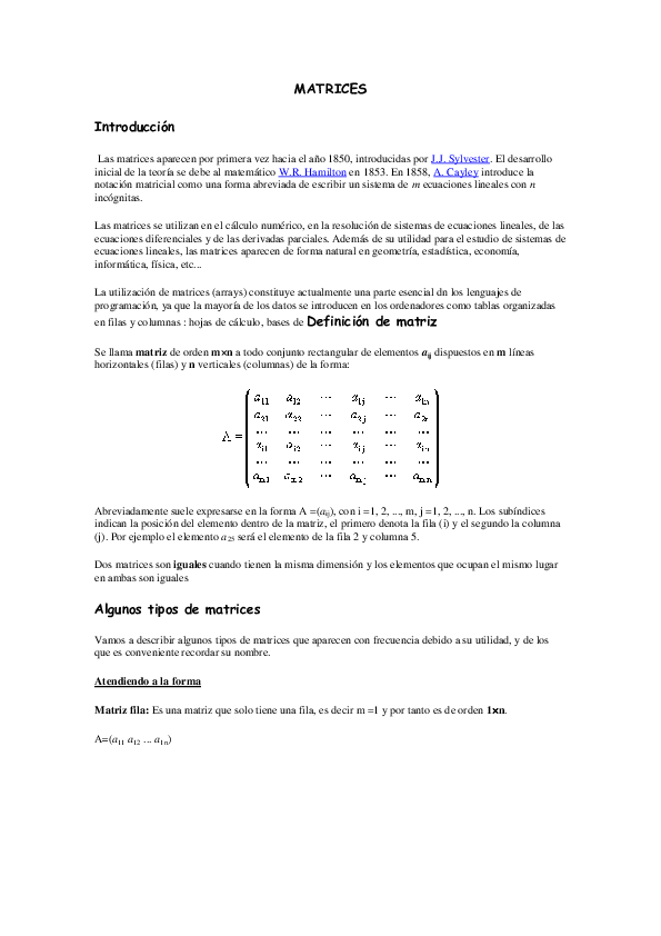 Hoja De Trabajo De Suma De Matrices