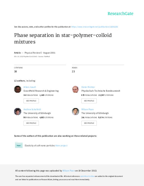 Phase separation in star-polymer–colloid mixtures