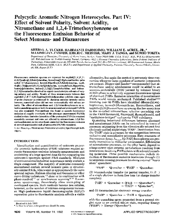(PDF) Polycyclic aromatic nitrogen heterocycles. Part II. Effect of ...