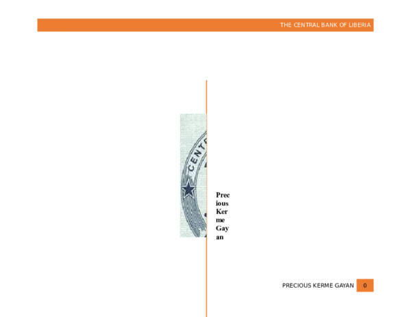 (DOC) the central bank of liberia Precious Kerme Gayan