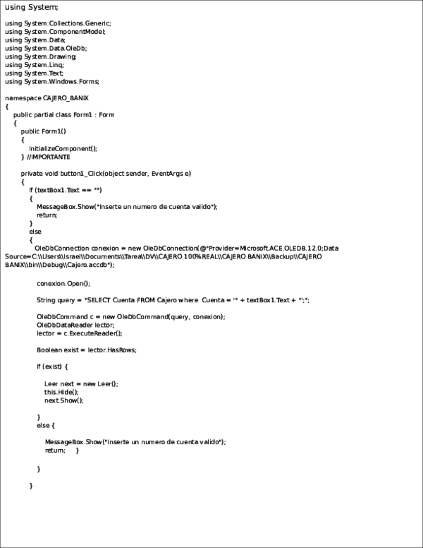 (DOC) using System; using System | Saúl Alanis - Academia.edu