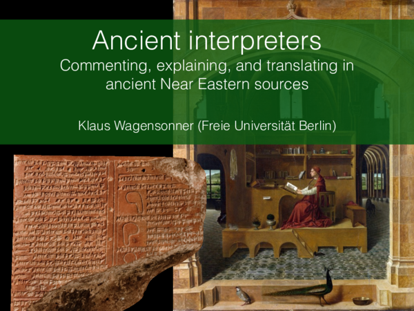 (PDF) Ancient interpreters Commenting, explaining, and translating in ...