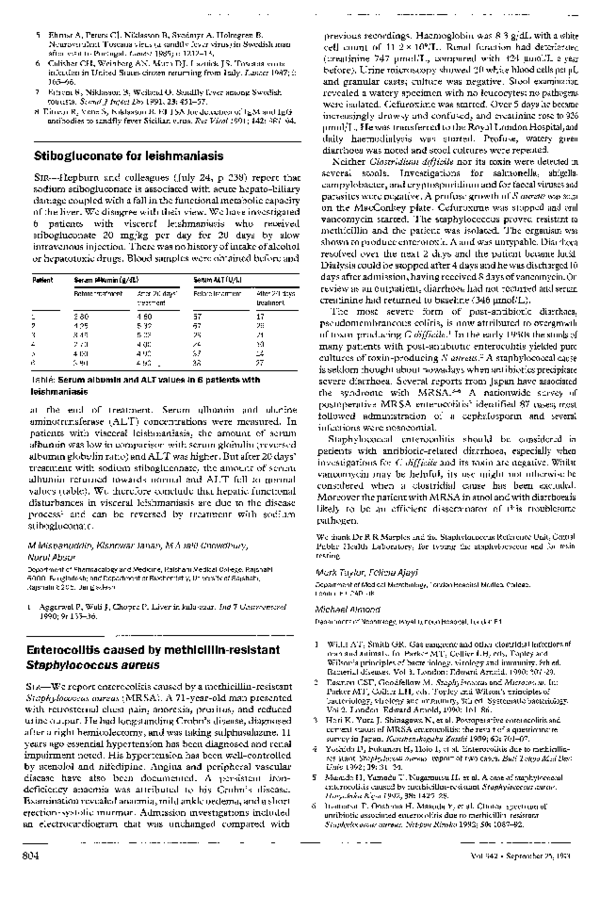 (PDF) Stibogluconate for leishmaniasis