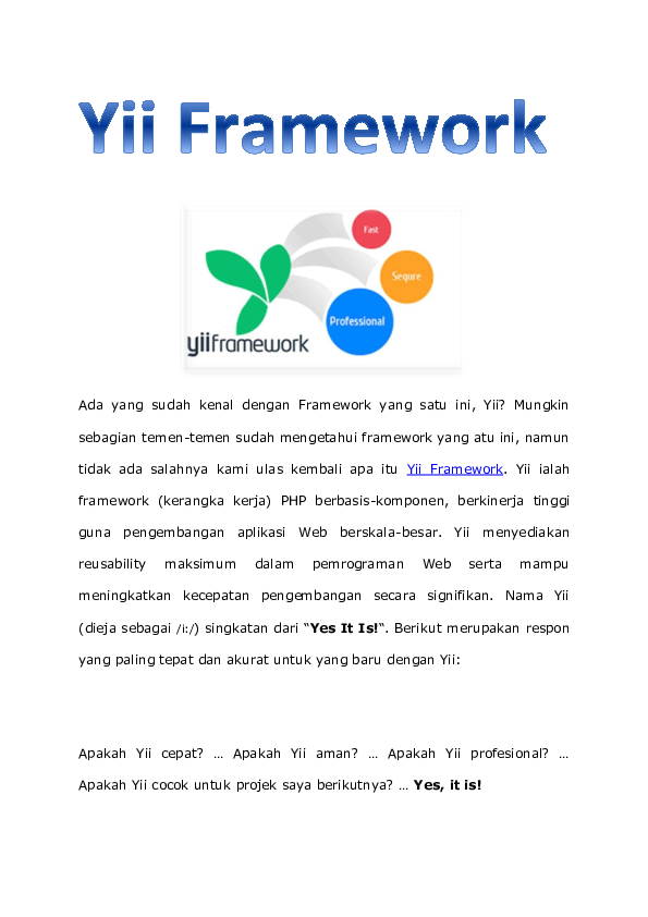 (PDF) Yii Framework