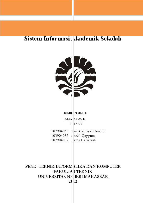 (DOC) Sistem Informasi Akademik Sekolah