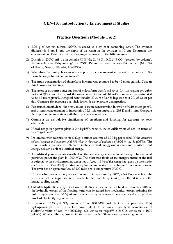 (DOC) Lectut CEN 105 doc CEN 105 PracticeQuestions(Module1&2) | alok ...