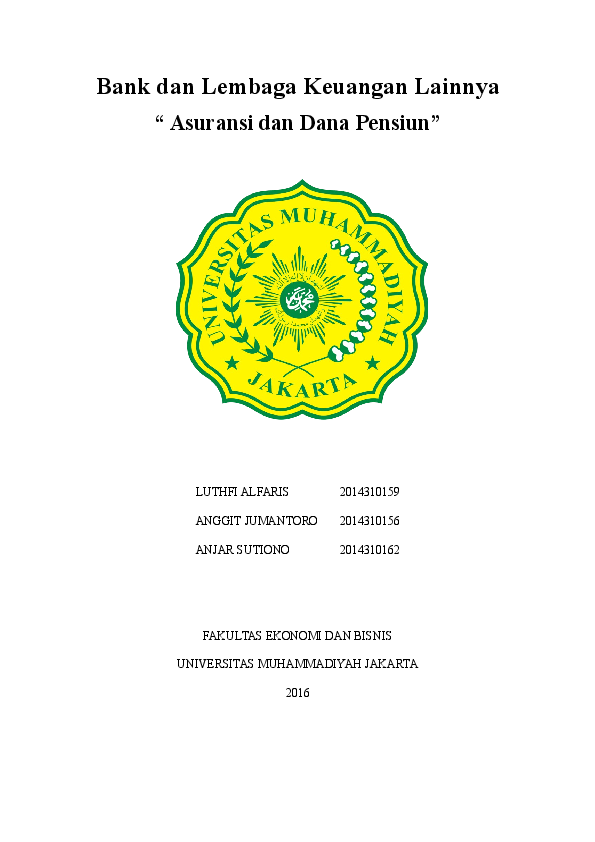 (DOC) Asuransi dan dana pensiun