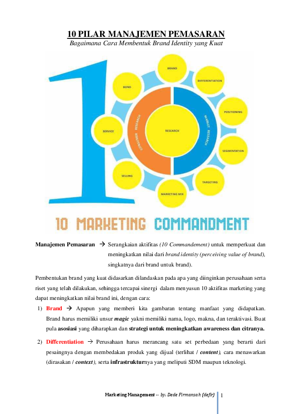 (PDF) Pilar Manajemen Pemasaran