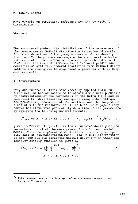 (PDF) Some remarks on structural inference applied to weibull distribution