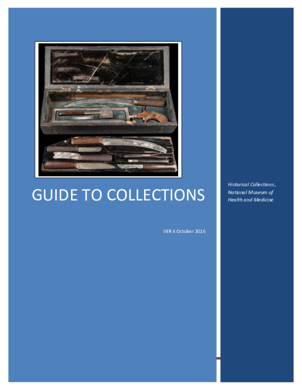 (PDF) Guide to Historical Collections, National Museum of Health and ...
