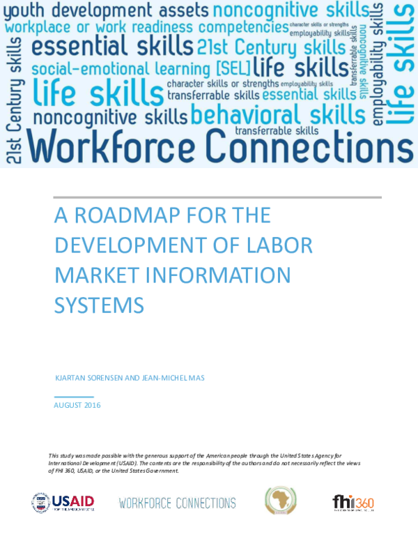 (PDF) A ROADMAP FOR THE DEVELOPMENT OF LABOR MARKET INFORMATION SYSTEMS A ROADMAP FOR THE ...