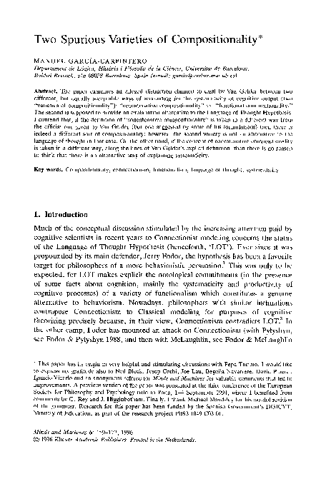 (PDF) Two spurious varieties of compositionality