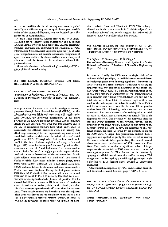 (PDF) 594 The serial position effect on ERPS recorded in a cued-recall task