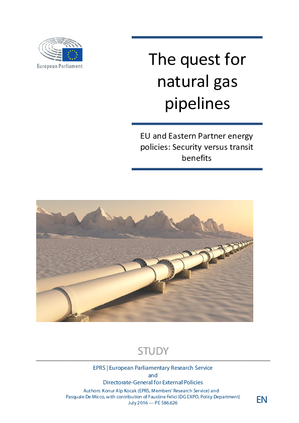 (PDF) The quest for natural gas pipelines: EU and Eastern Partner ...