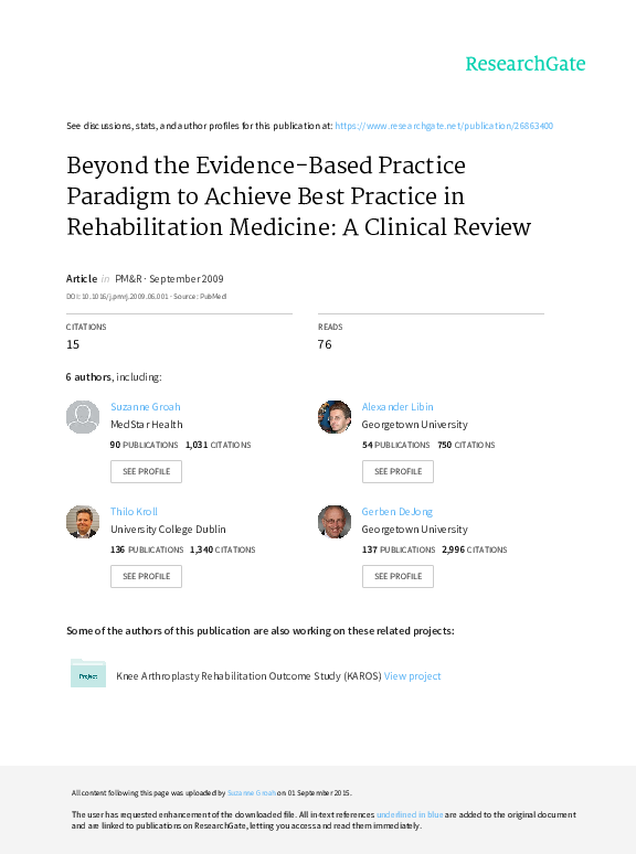 (PDF) Beyond the Evidence-Based Practice Paradigm to Achieve Best ...