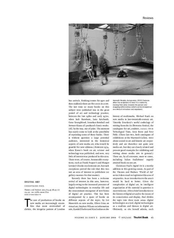 (PDF) Review: Christiane Paul, Digital Art