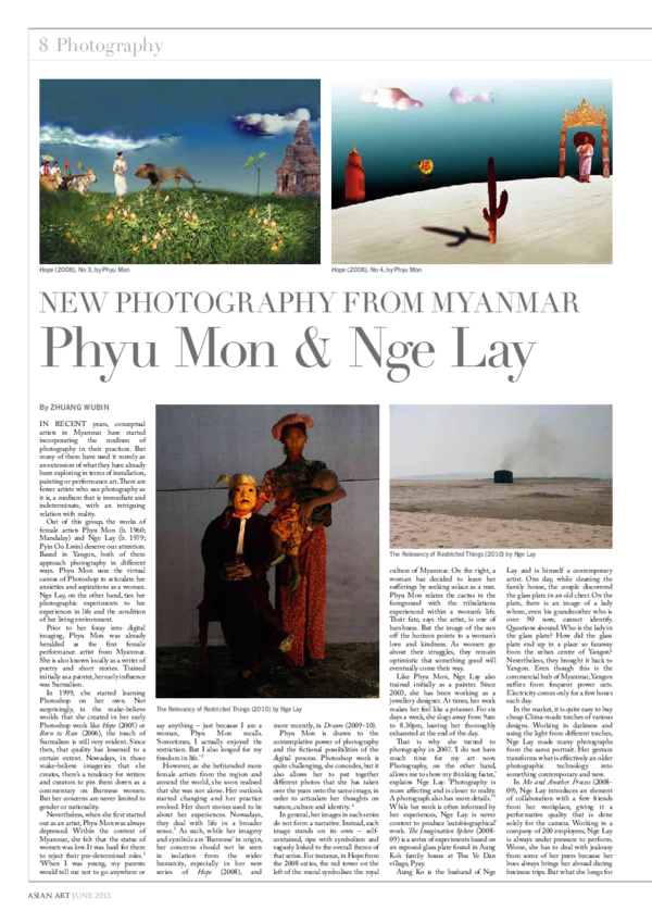 (PDF) "New Photography from Myanmar: Phyu Mon & Nge Lay" ("Asian Art ...