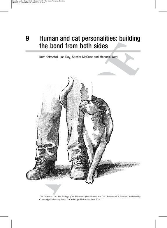 (PDF) Human and cat personalities: building the bond from both sides