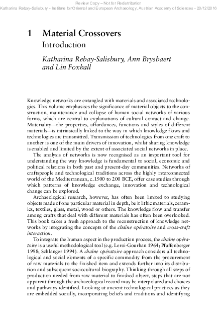 (PDF) Innovative Material Crossovers in Craft Traditions