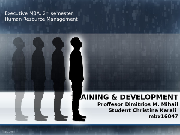 (PPT) HRM - TRAINING & DEVELOPMENT PPT