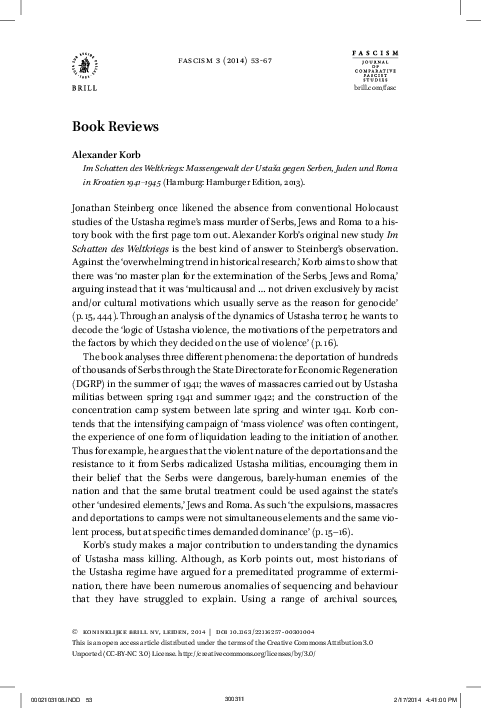 (PDF) Review of Alexander Korb, Im Schatten des Weltkriegs ...
