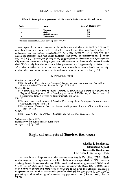 (PDF) Regional analysis of tourism resources