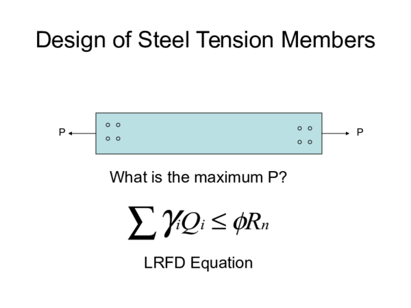 - Design of Steel Tension Members