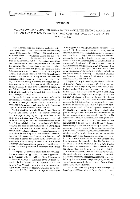 (PDF) Brewer, Richard J. (ed.). Birthday of the Eagle. The Second ...