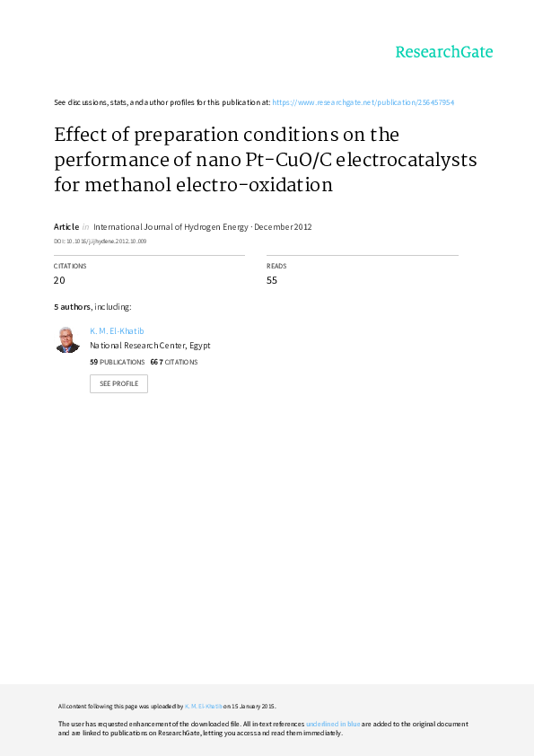 Pdf Effect Of The Preparation Conditions On The Performance Of Tio2 Nanotube Arrays Obtained