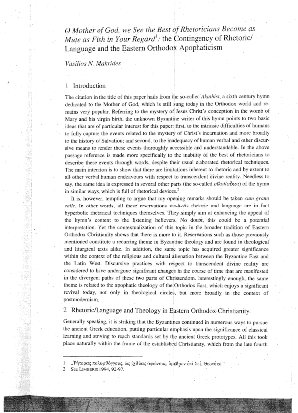 (PDF) "`O Mother of God, we See the Best of Rhetoricians Become as Mute ...