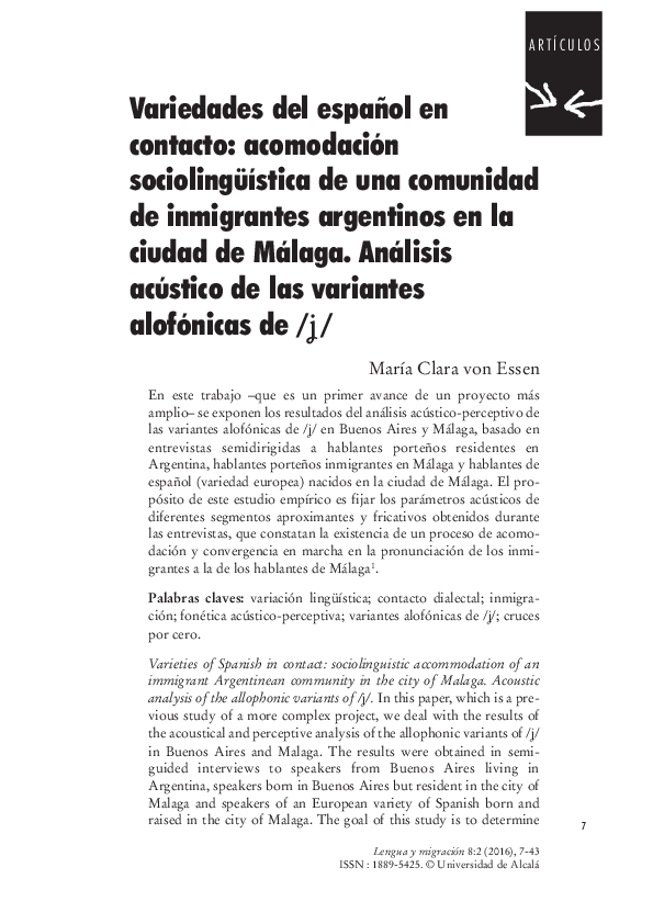 (PDF) Variedades del español en contacto: acomodación sociolingüística ...