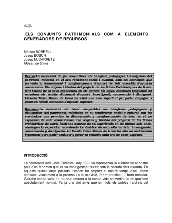 (PDF) ELS CONJUNTS PATRIMONIALS COM A ELEMENTS GENERADORS DE RECURSOS