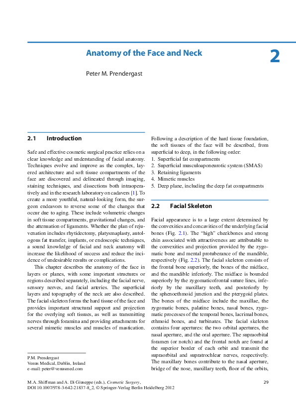 (PDF) Anatomy of the Face and Neck