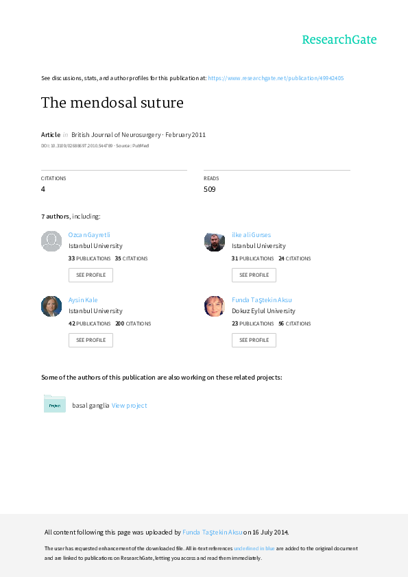 (PDF) The mendosal suture