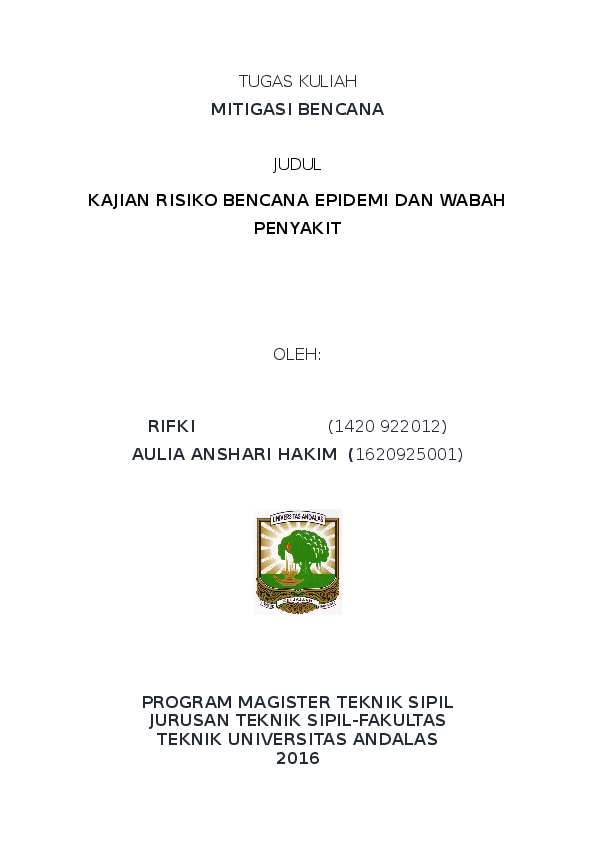 (DOC) Indeks pengkajian risiko bencana