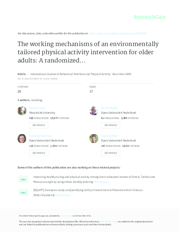 (PDF) The working mechanisms of an environmentally tailored physical activity intervention for ...