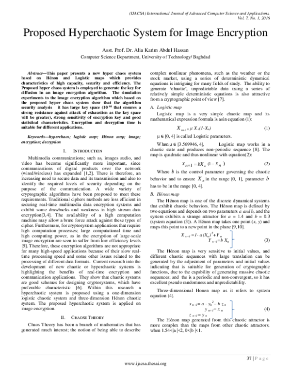 (PDF) Proposed Hyperchaotic System for Image Encryption