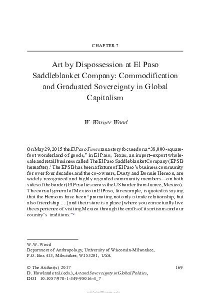 (PDF) Art by Dispossession at El Paso Saddleblanket Company ...