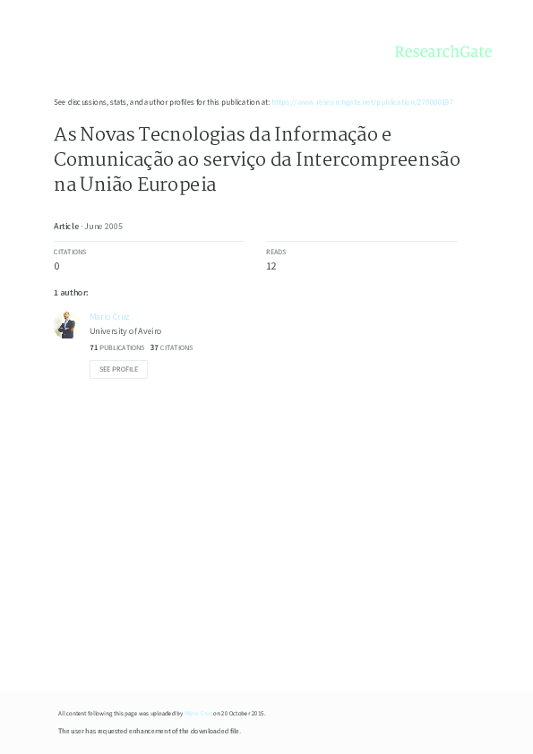 (PDF) As novas tecnologias da informação e comunicação ea educação a ...
