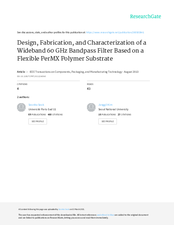 (PDF) Design, Fabrication and Characterization of Wideband Ultra ...